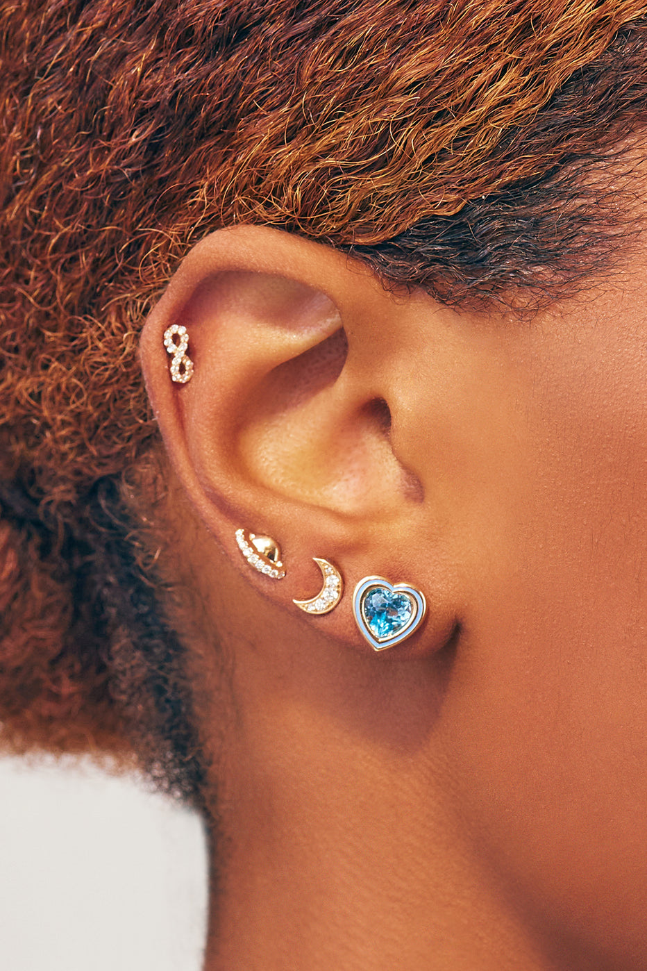 Madison Heart Bezel Stud Earrings Madison Heart Bezel Stud Earrings ...