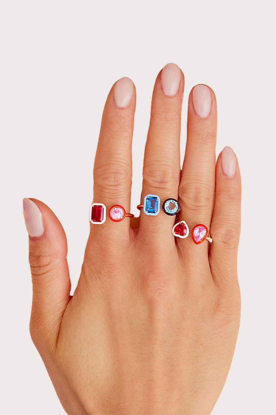 Two-Stone Cocktail Ring: Rectangle/Round Two-Stone Cocktail Ring ...