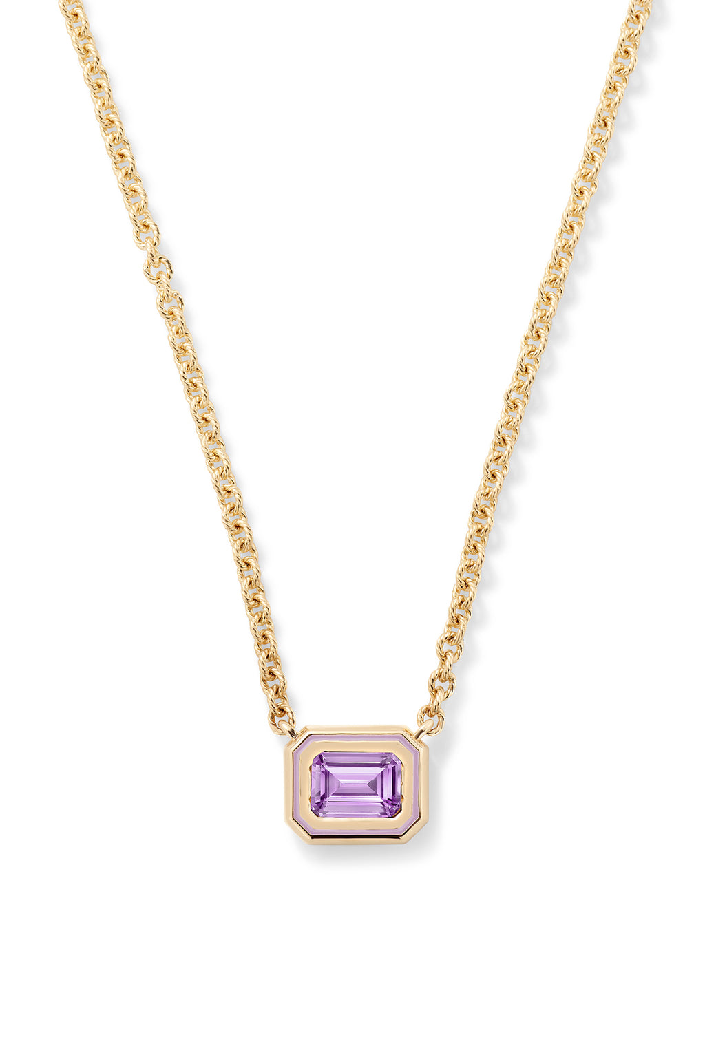 Madison Necklace with Rectangle Bezel Stone Madison Necklace with ...