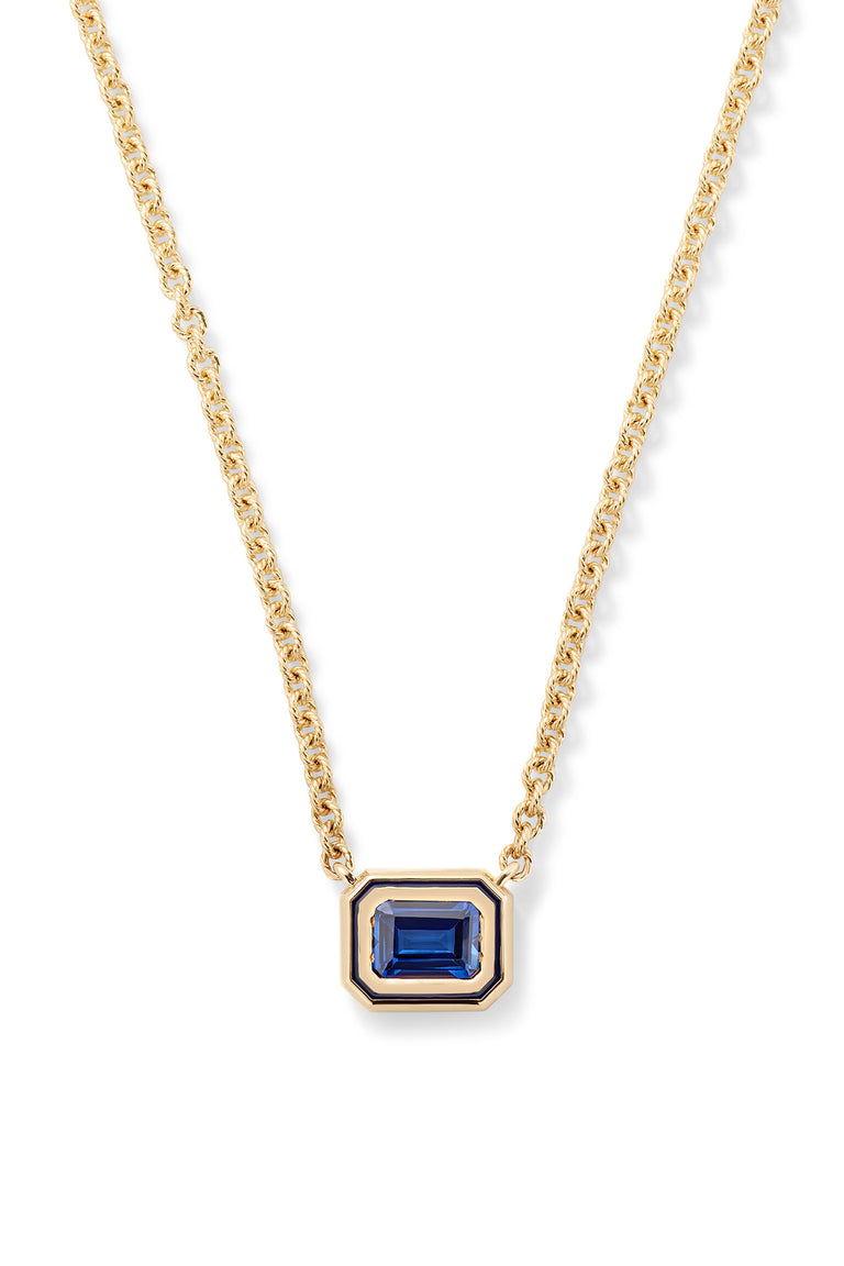 Madison Necklace with Rectangle Bezel Stone Madison Necklace with ...