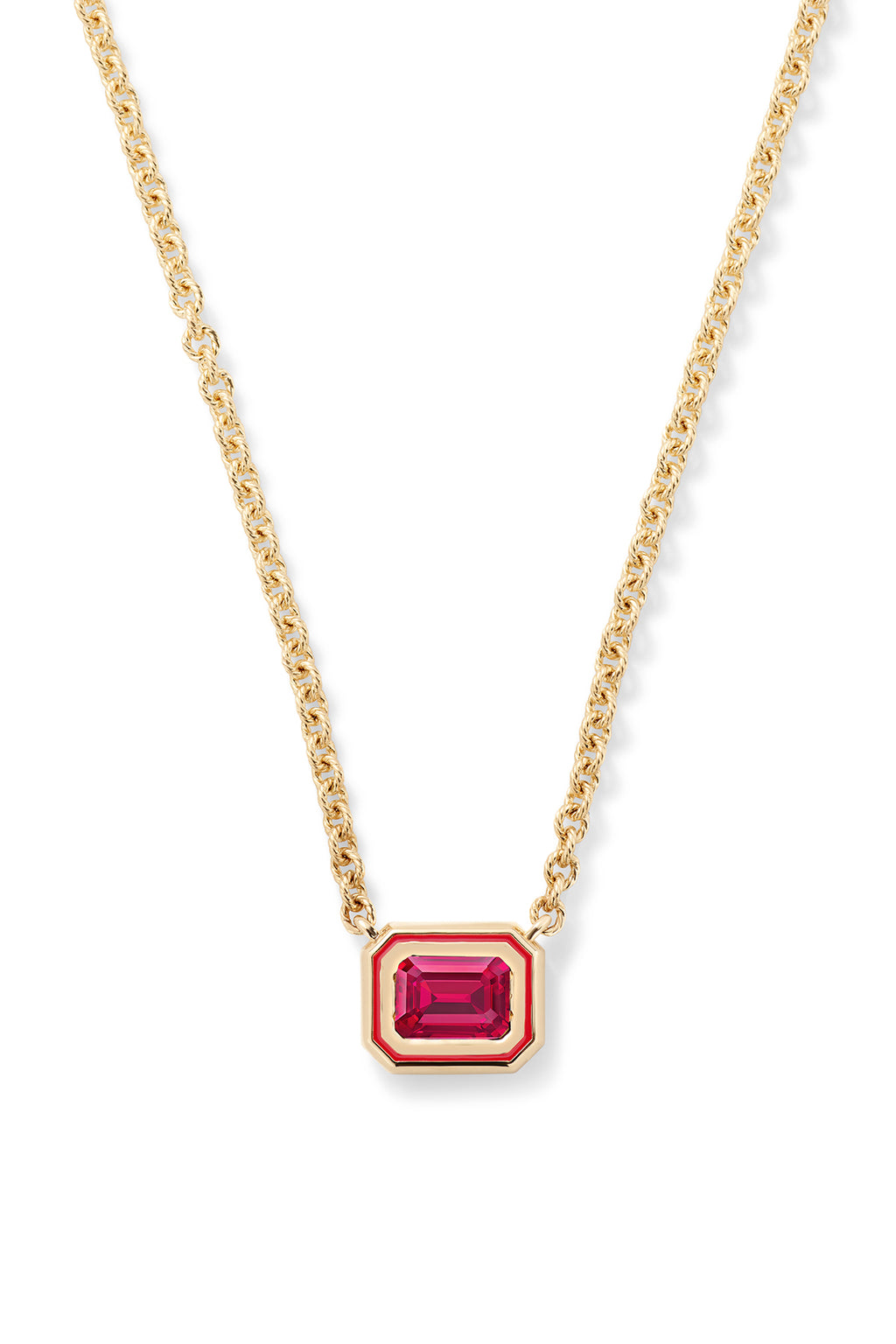 Madison Necklace with Rectangle Bezel Stone Madison Necklace with ...