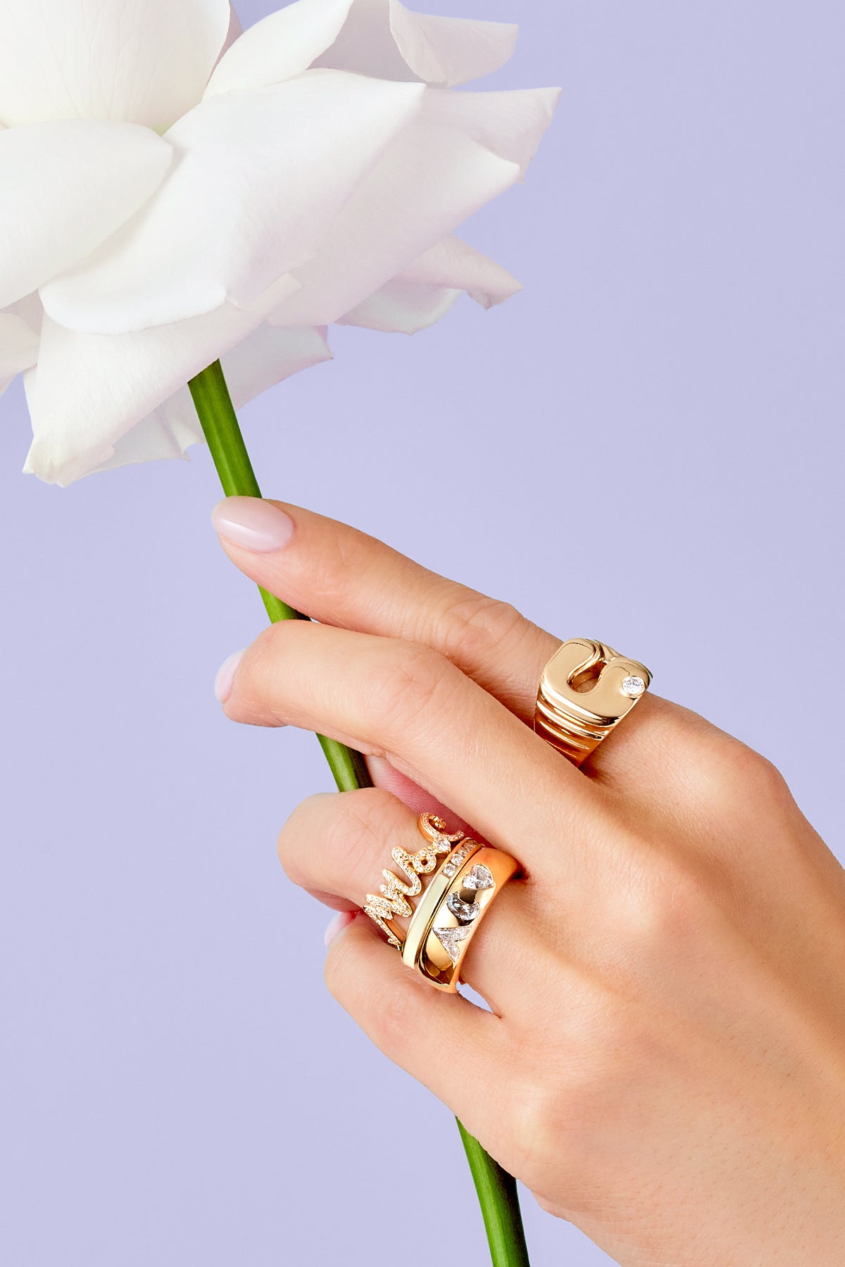 Two-Stone Cocktail Ring: Pear/Heart – Alison Lou