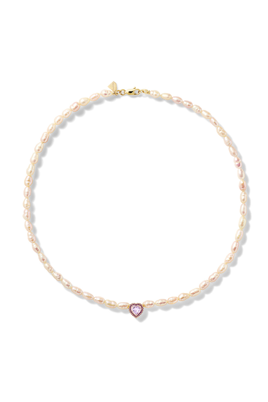 Streamer Heart Pearl Necklace Streamer Heart Pearl Necklace – Alison Lou